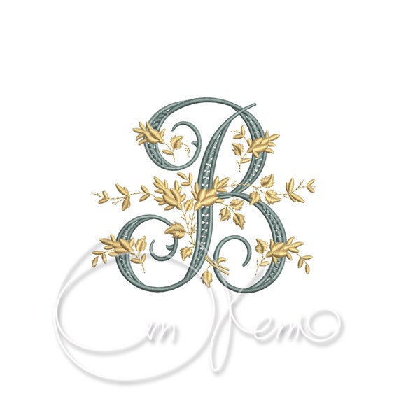 Machine Embroidery Design Capital Letter B Digitized Victorian - Etsy