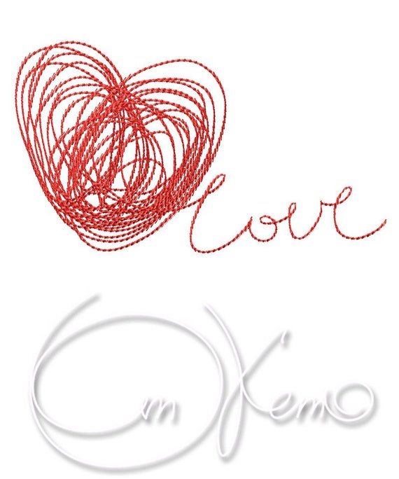 Craft Supplies & Tools Heart Embroidery Designs File Embroidery Small ...