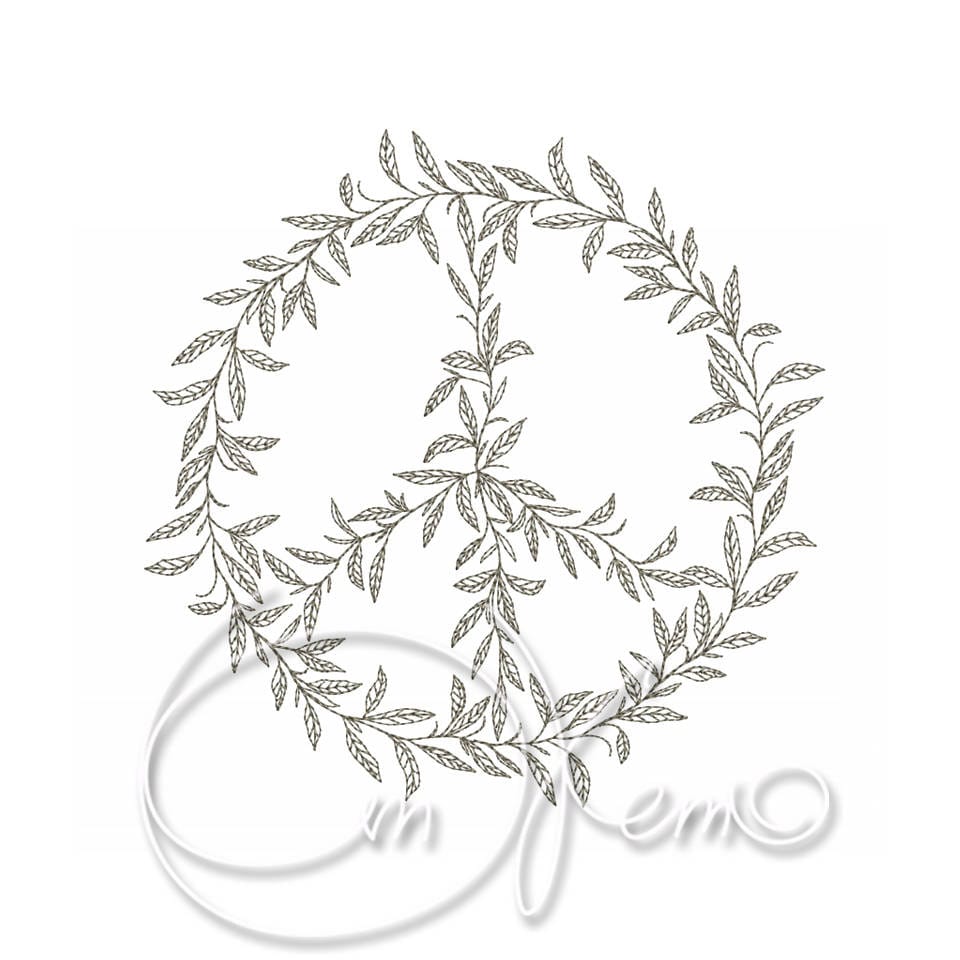 MACHINE EMBROIDERY DESIGN - Peace Emblem Pacific Symbol Instant ...