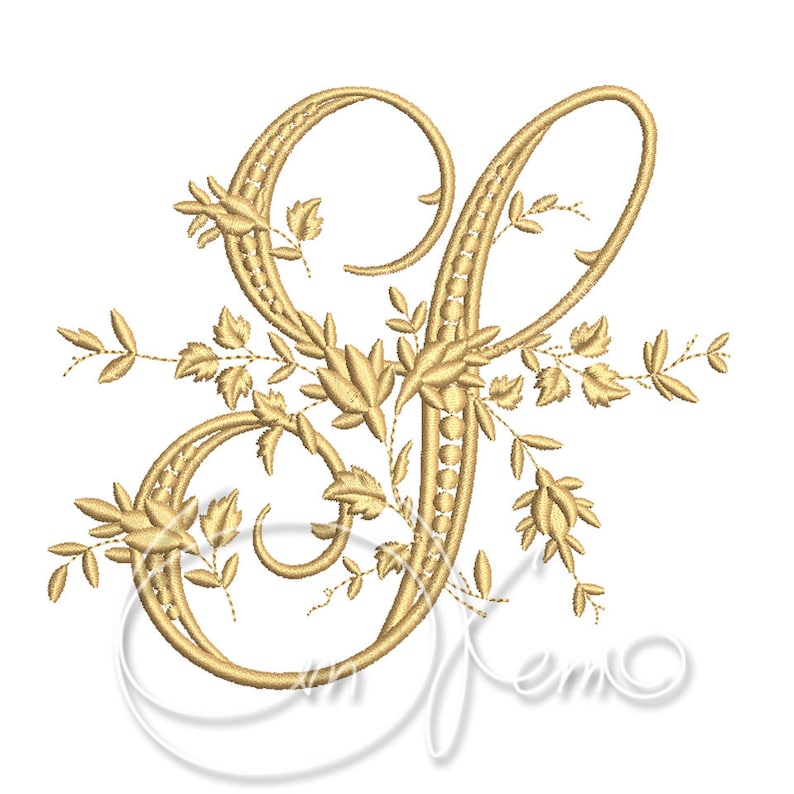 Machine Embroidery Design Capital Letter S Digitized Victorian Alphabet ...