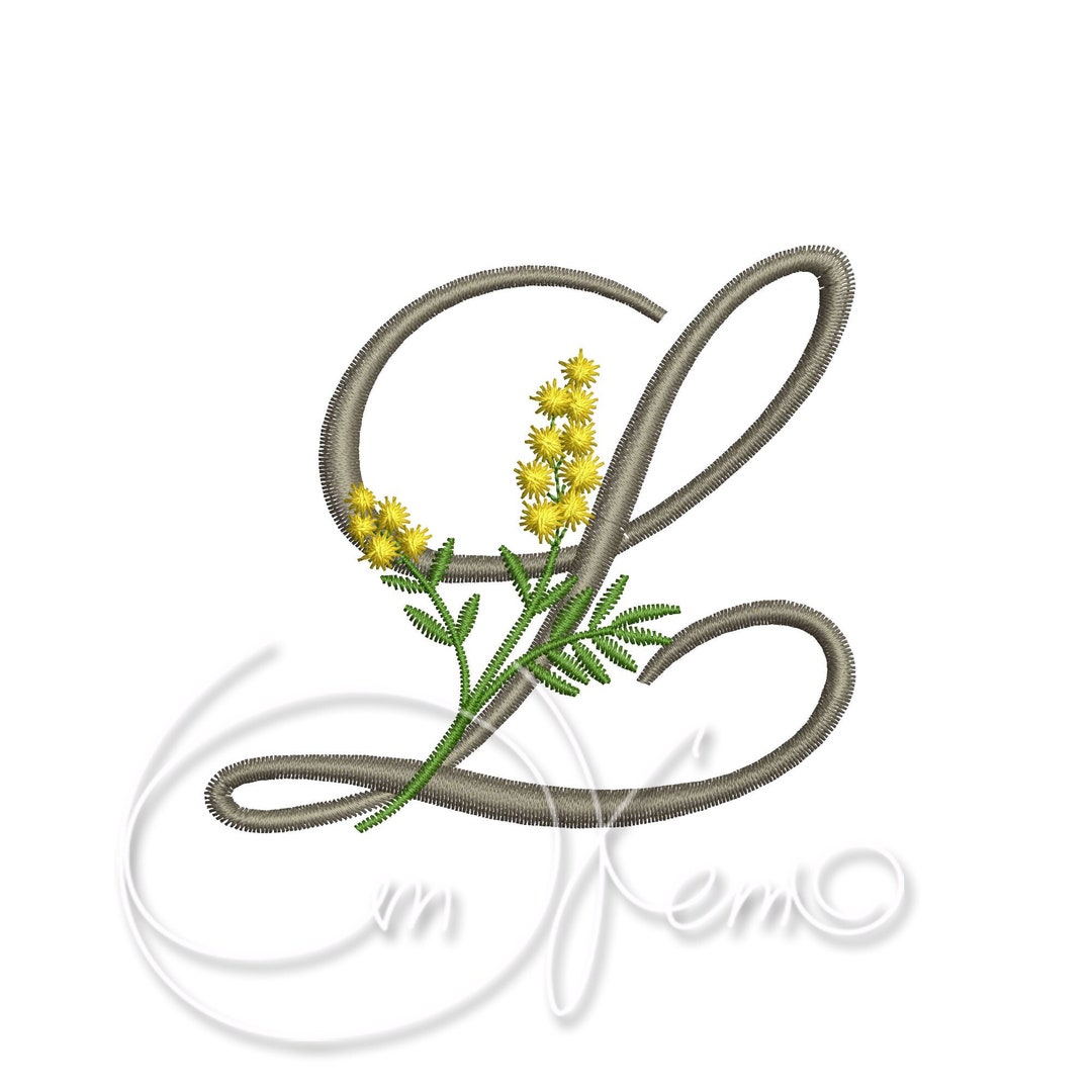 Machine Embroidery Design Capital Letter L Digitized Mimosa Alphabet ...