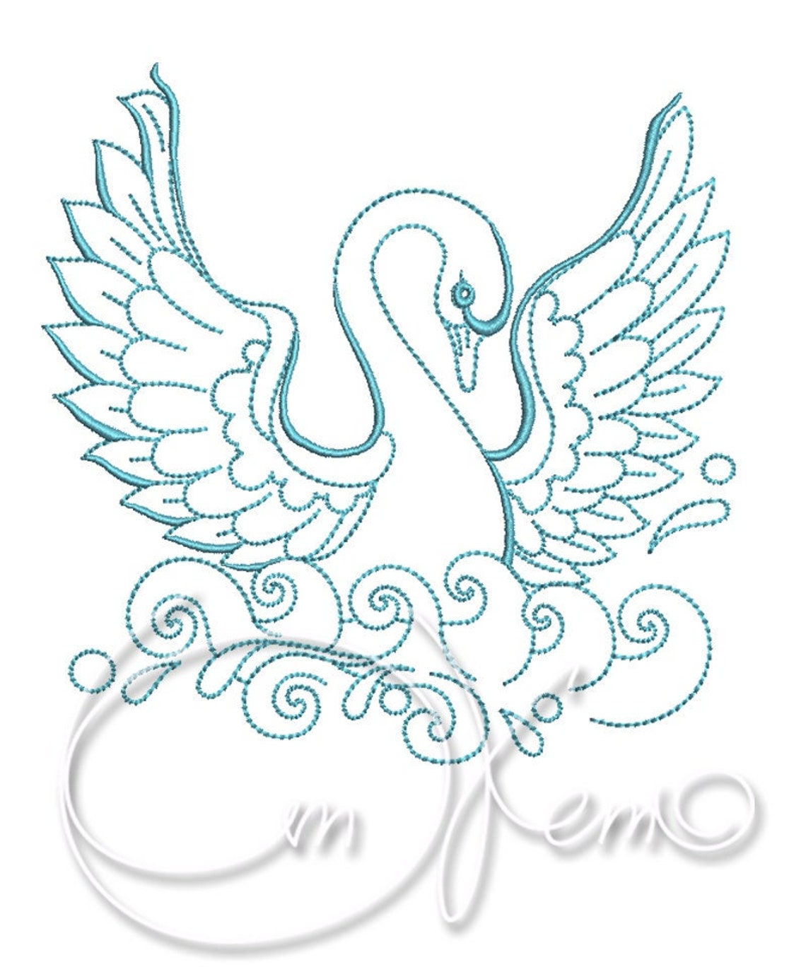 MACHINE EMBROIDERY FILE Swan - Etsy
