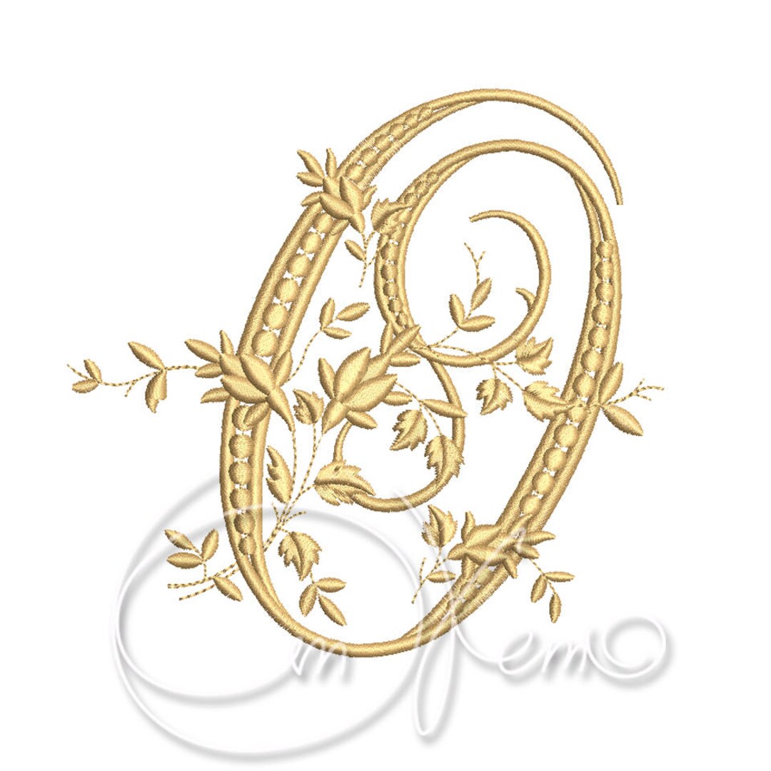 Machine Embroidery Design Capital Letter O Digitized Victorian Alphabet ...