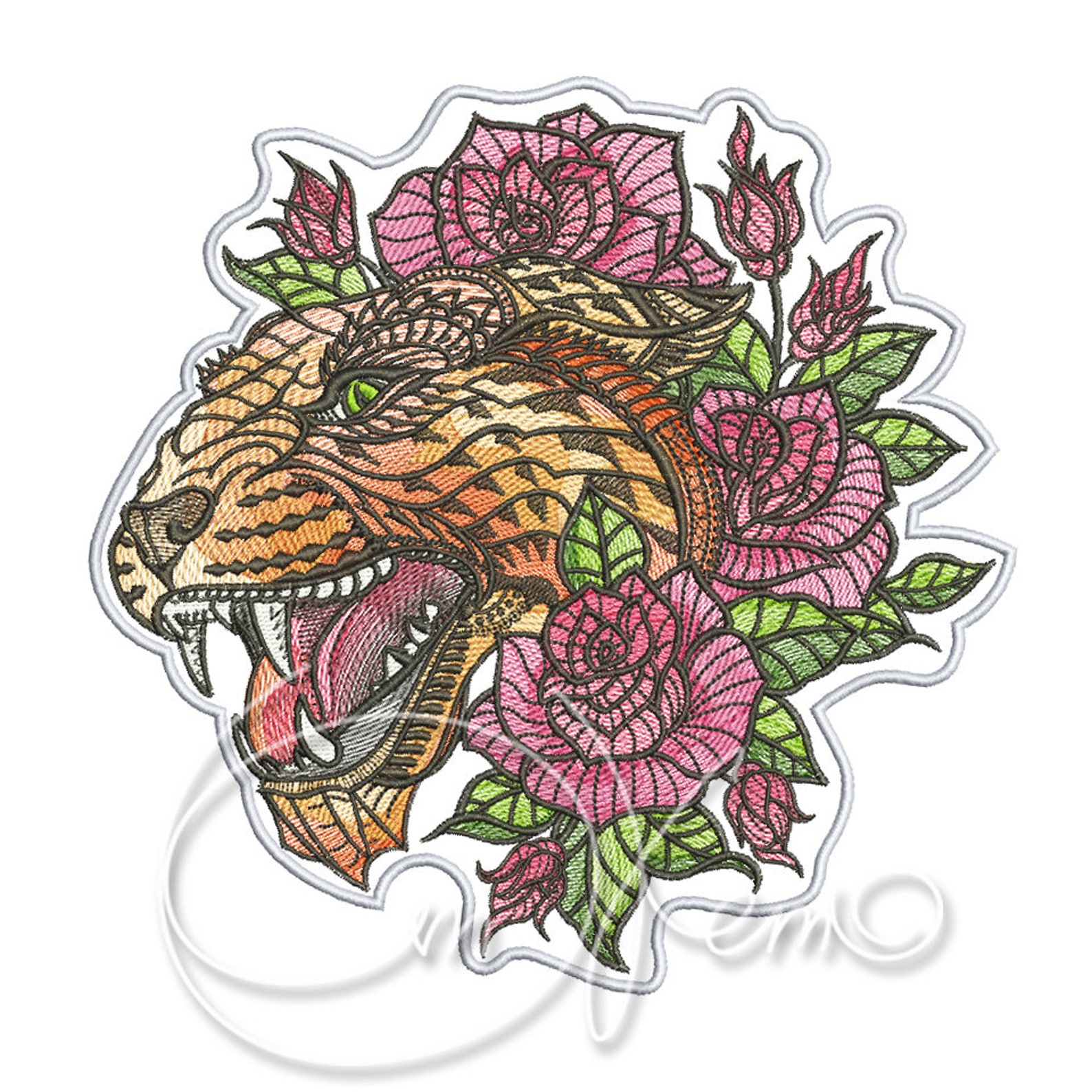 MACHINE EMBROIDERY FILE - Tiger - Etsy