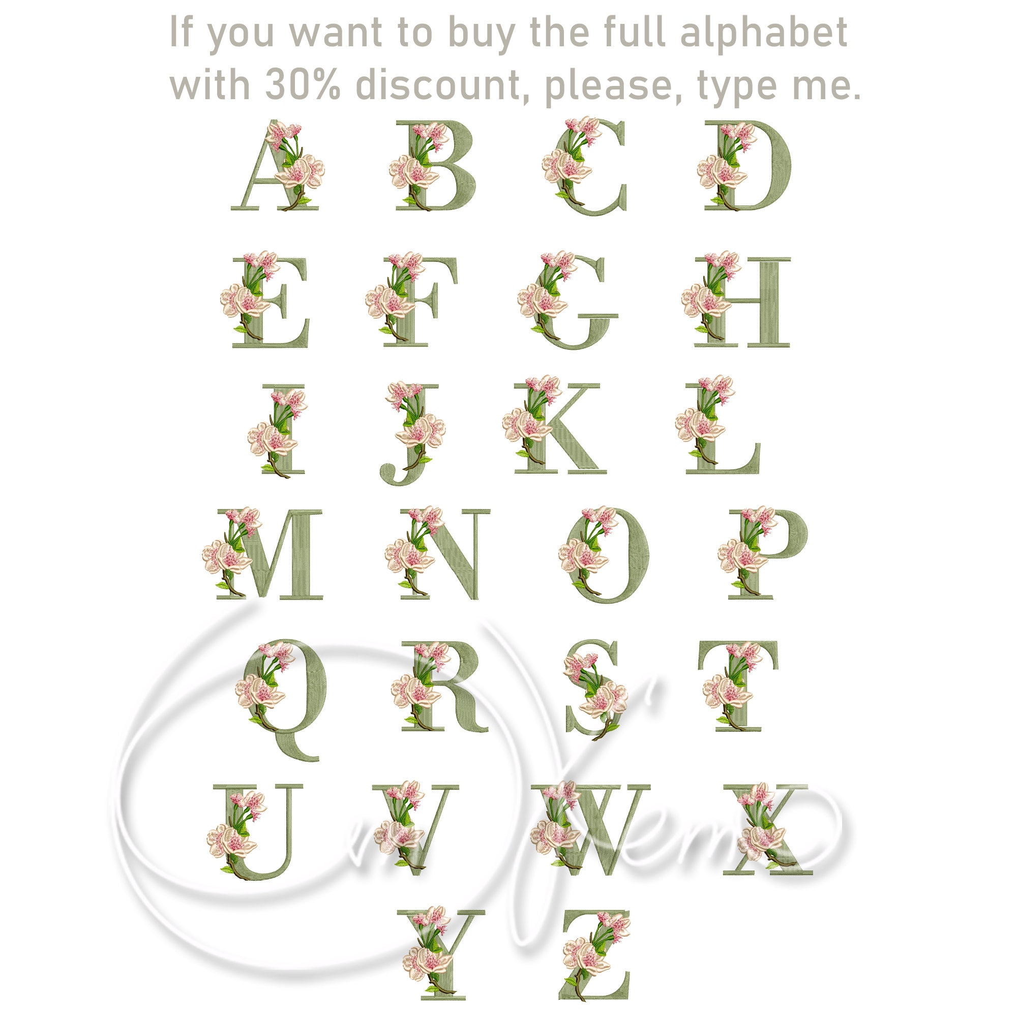 Machine Embroidery Design Capital Letter K Digitized Cherry | Etsy