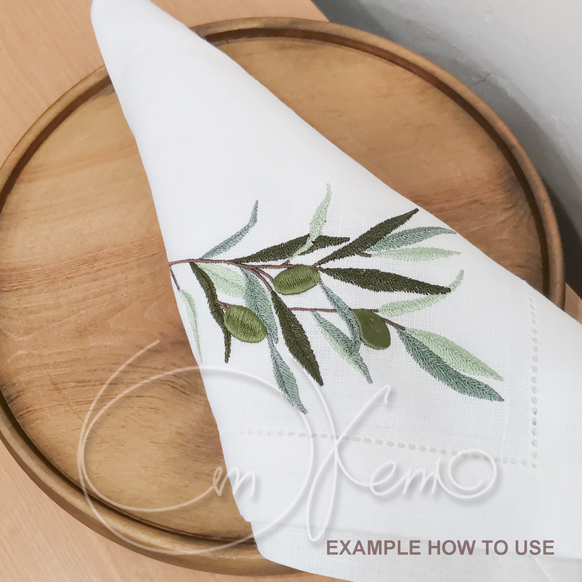 Machine Embroidery Design Olive Branch Digitized Download | Etsy