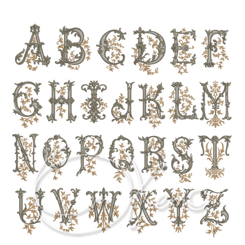 Single Letter Monogram Embroidery - Etsy