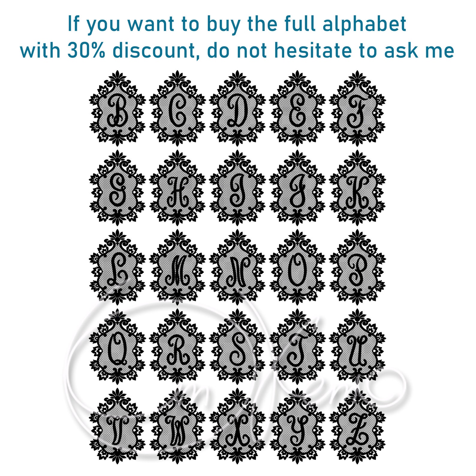 Machine Embroidery Design Monogrammed Lace Letter G 4x4 Hoop - Etsy