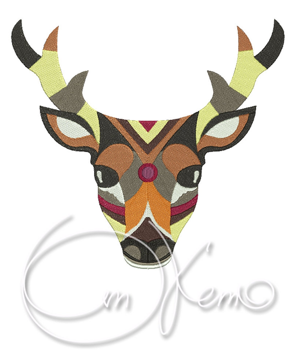 Machine Embroidery Design Deer Silhouette PES Instant download | Etsy