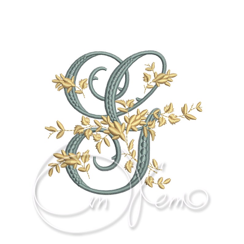 Machine Embroidery Design Capital Letter G Digitized Victorian Alphabet ...