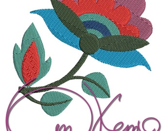 Machine Embroidery Design Flower Decoration PES Instant | Etsy