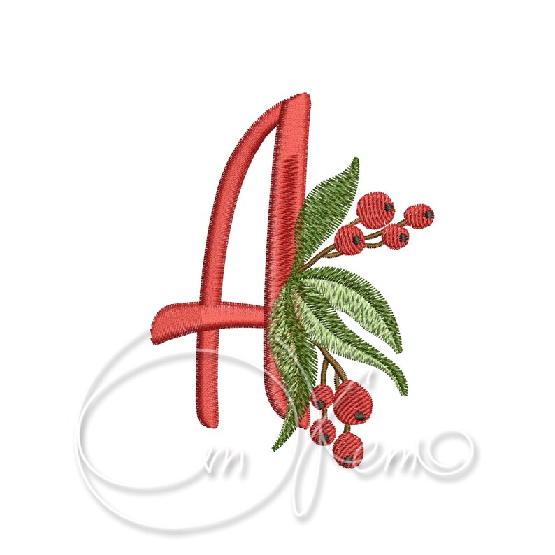 Machine Embroidery Design Letter A Christmas Initials - Etsy