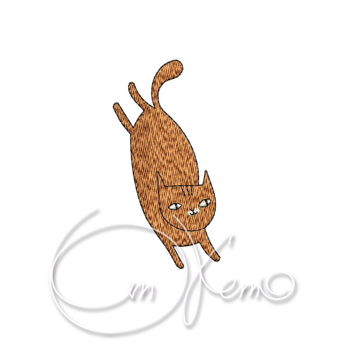 Machine Embroidery Cat Ginger Kitten PES Instant Download | Etsy