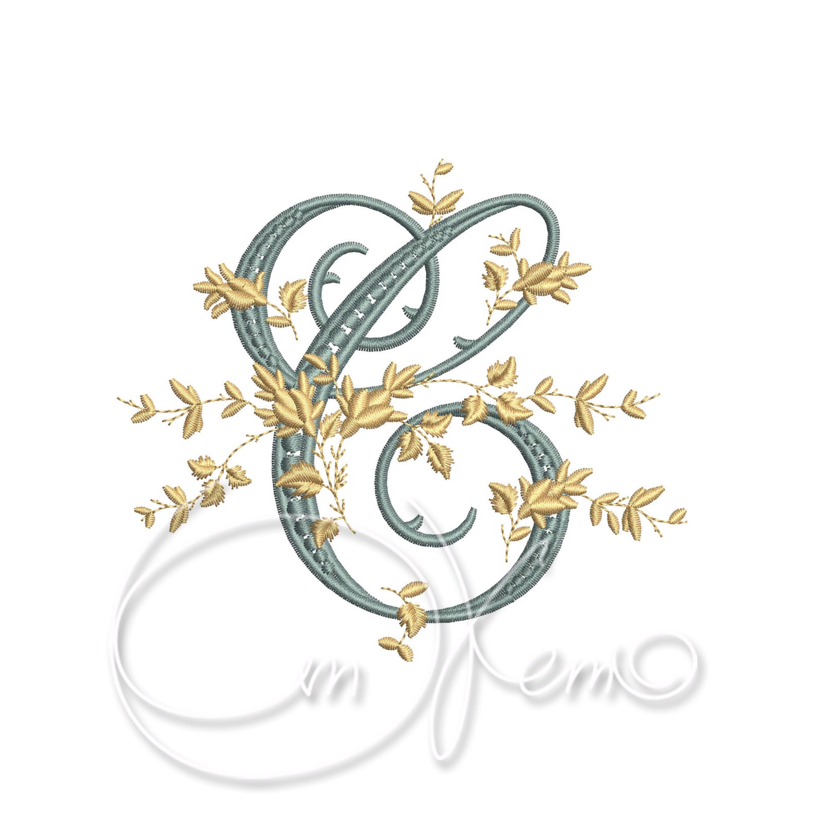 Machine Embroidery Design Capital Letter C Digitized Victorian Alphabet ...