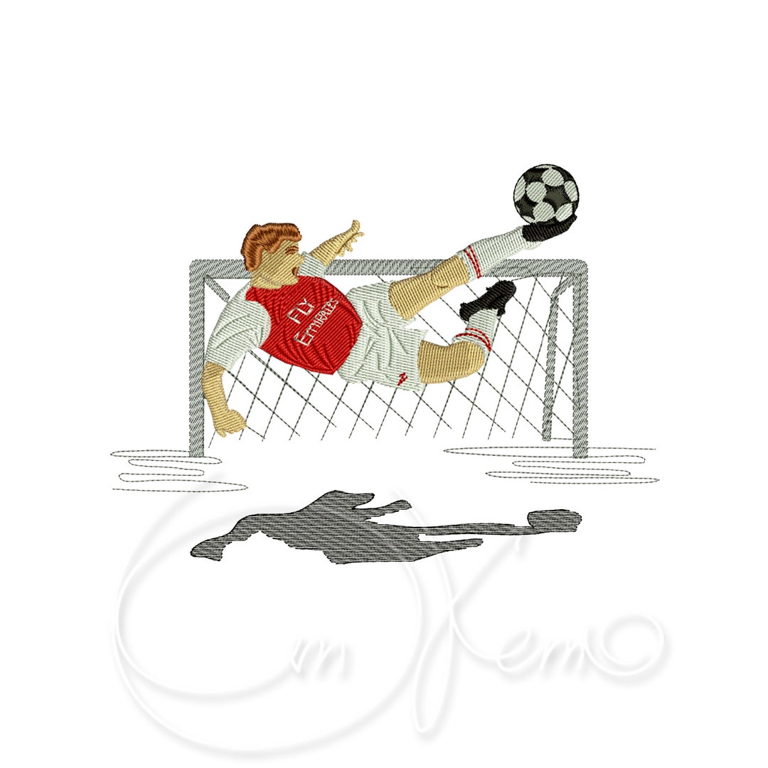 Machine Embroidery Design - Football Player Goalkeeper Pes Hus Sew 7x5 ...