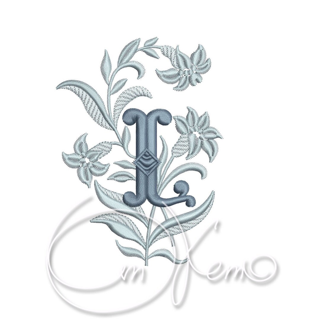 Machine Embroidery Design Capital Letter L Digitized Antique Alphabet ...