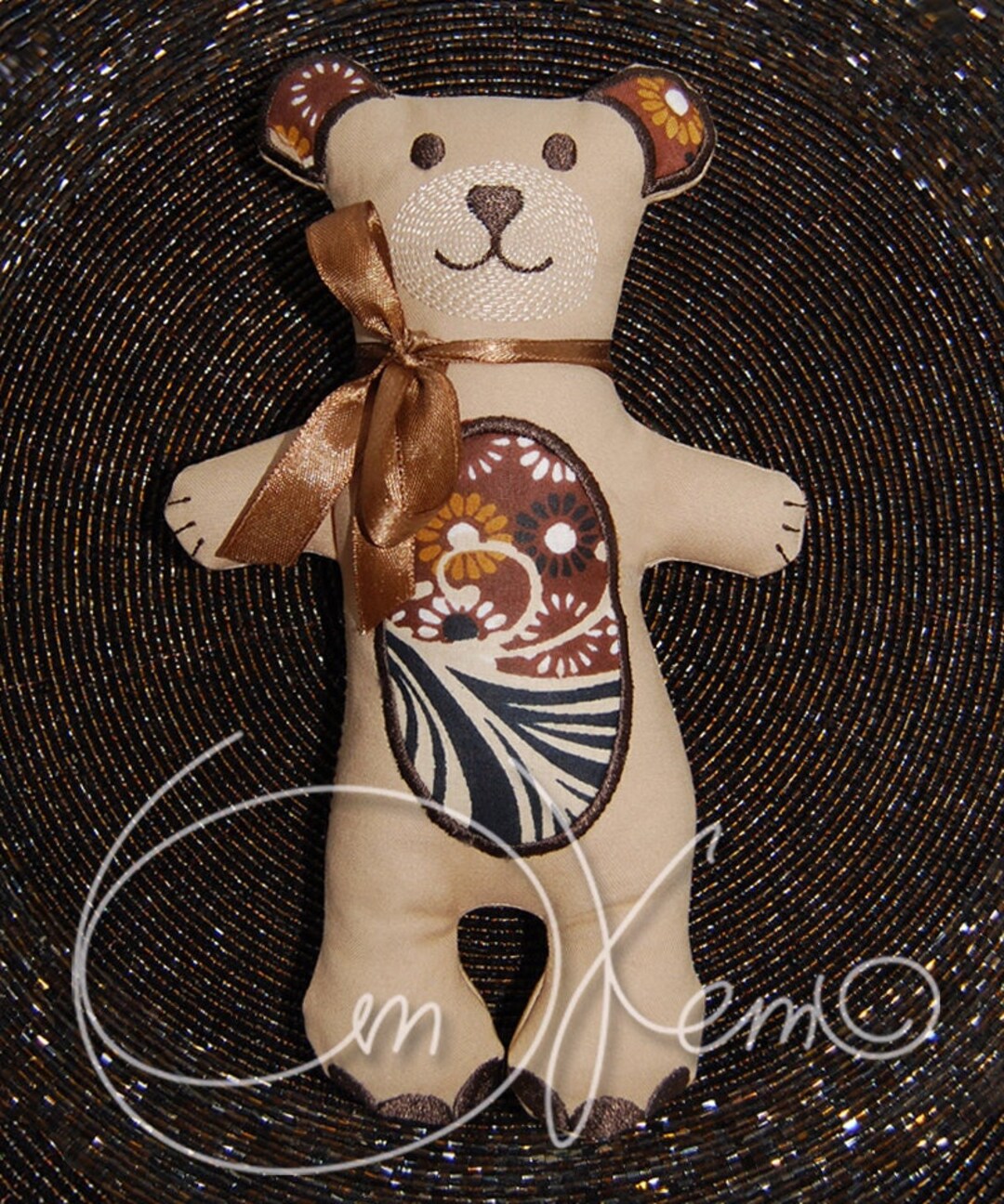 In the Hoop MACHINE EMBROIDERY File - ITH Сappuccino Bear - Etsy