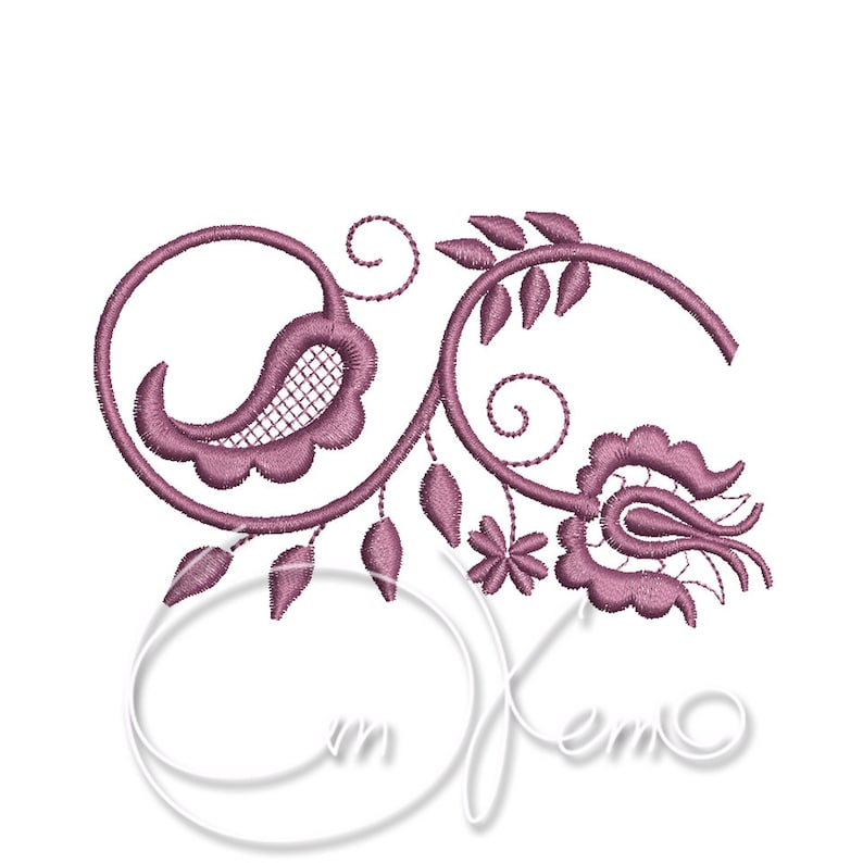 MACHINE EMBROIDERY DESIGN Motif 1 Motif Embroidery Floral - Etsy