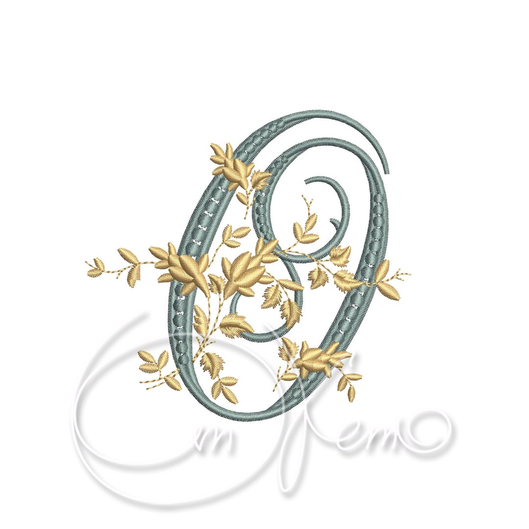 Machine Embroidery Design Capital Letter O Digitized Victorian Alphabet ...