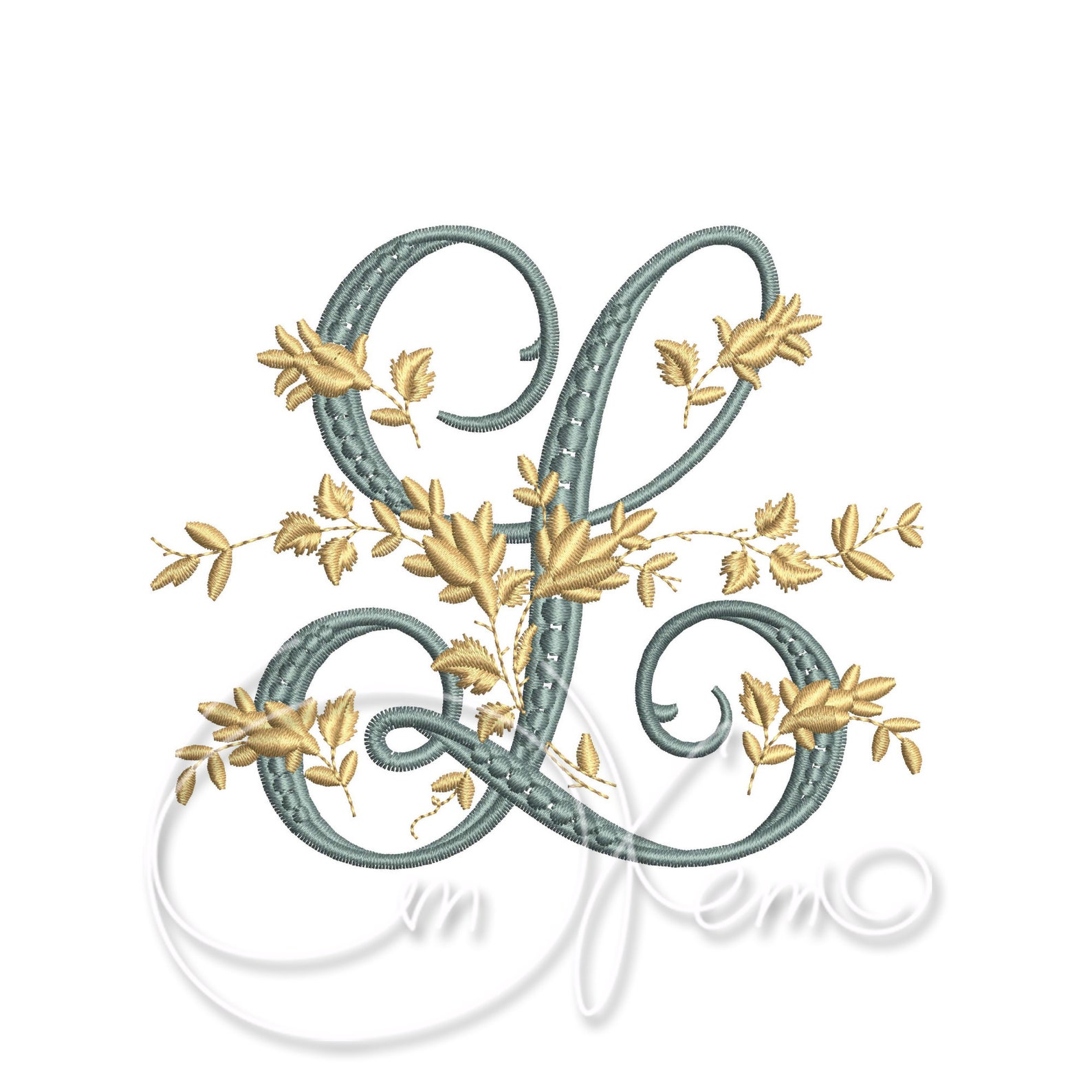 Machine Embroidery Design Capital Letter L Digitized Victorian - Etsy