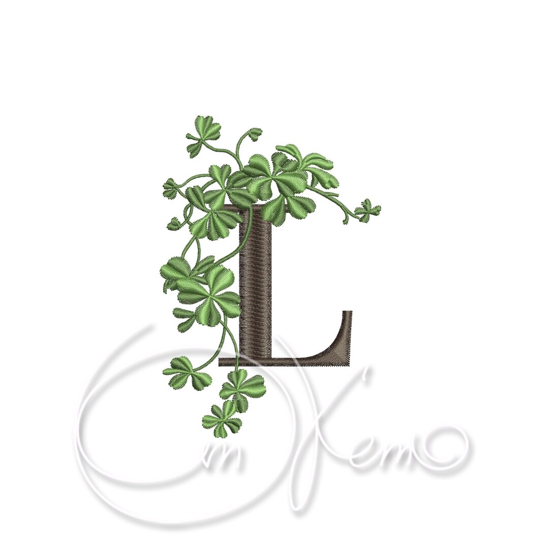 Machine Embroidery Design Capital Letter L Digitized Irish Alphabet St ...