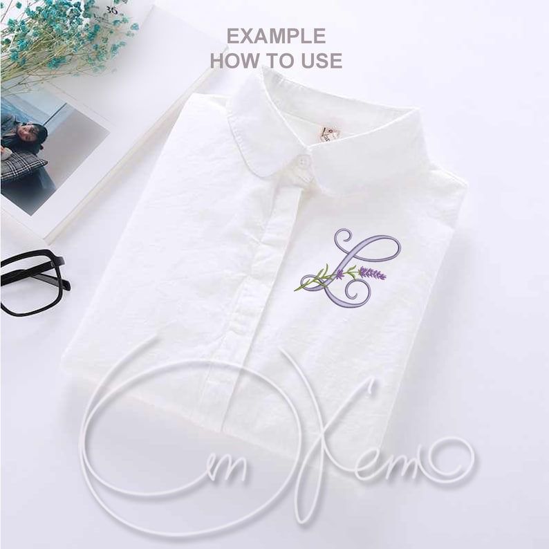 Machine Embroidery Design Capital Letter L Digitized Lavender Alphabet ...