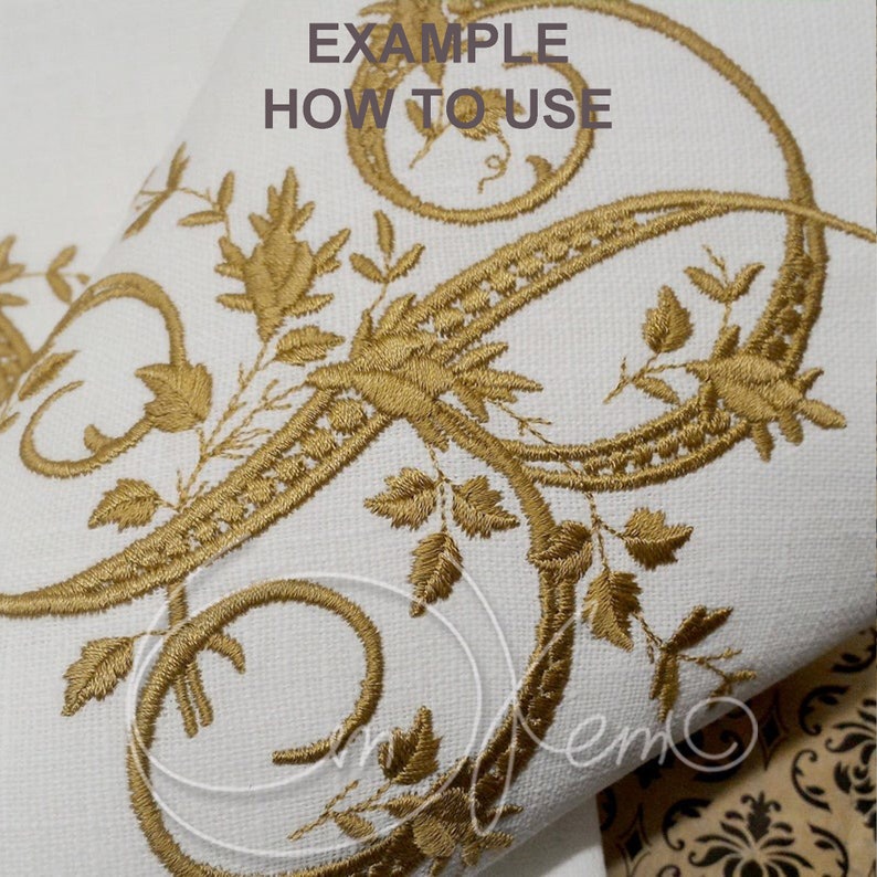 Machine Embroidery Design Capital Letter N Digitized Victorian - Etsy