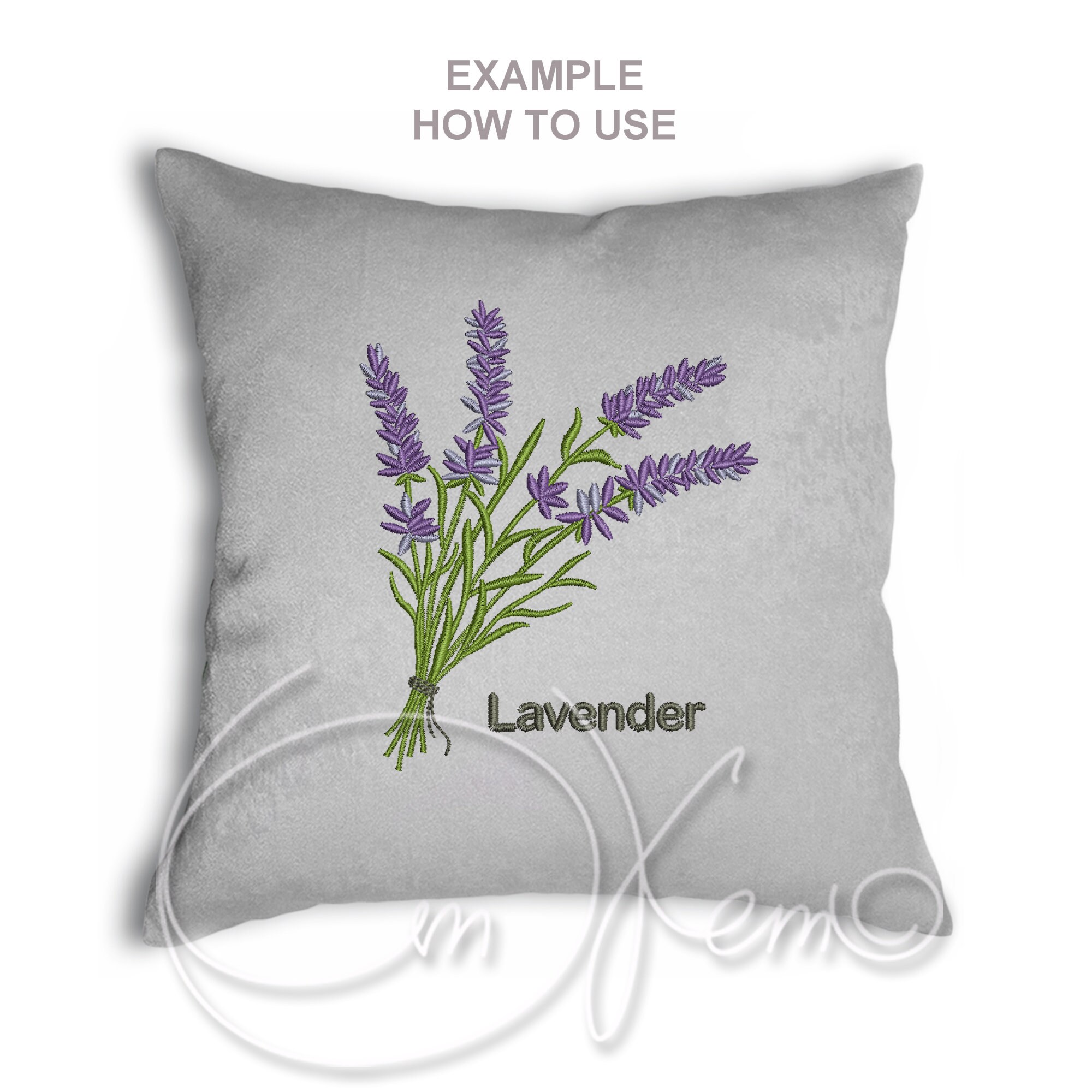 Machine Embroidery Design - Lavender Bouquet Embroidery PES Instant ...
