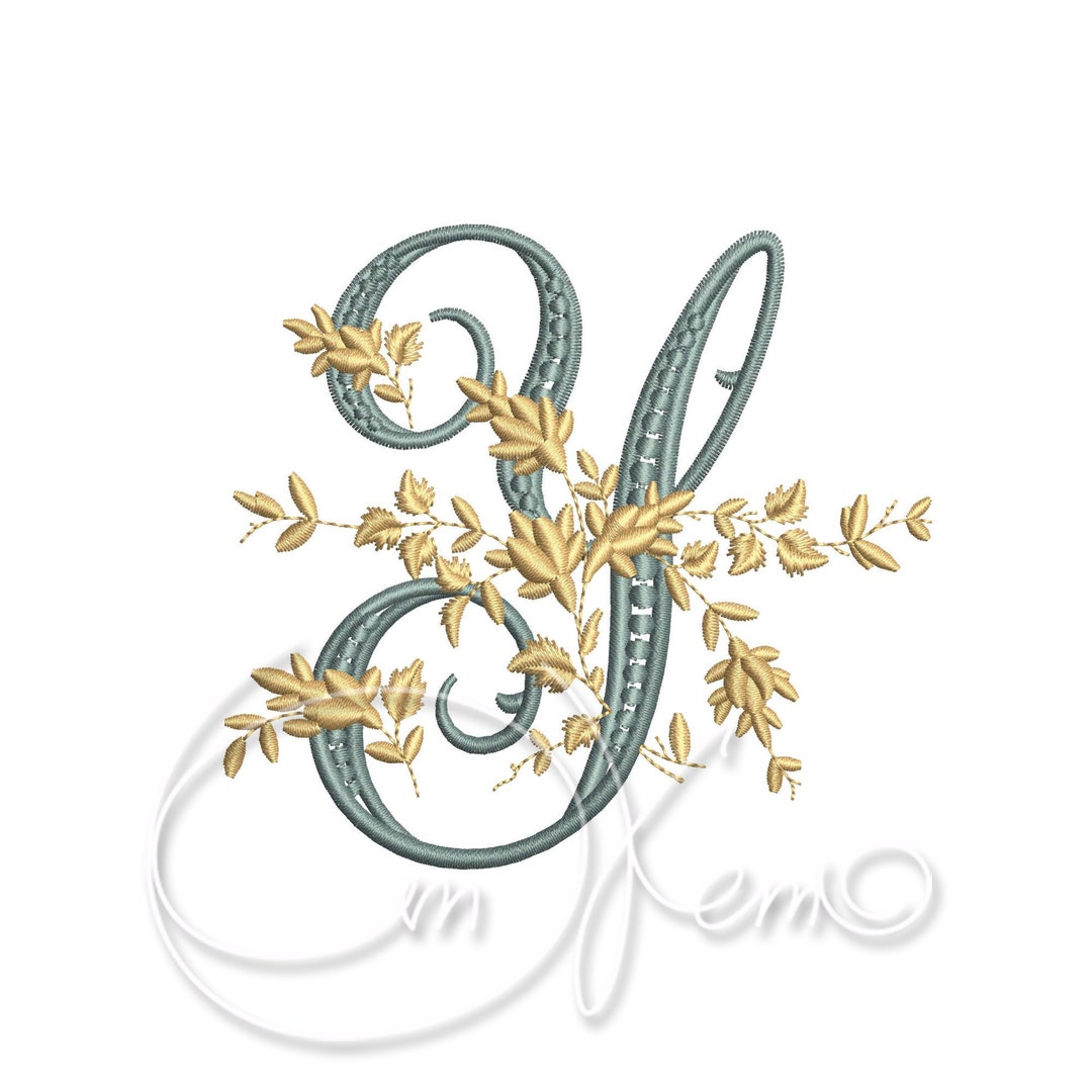 Machine Embroidery Design Capital Letter Y Digitized Victorian Alphabet ...
