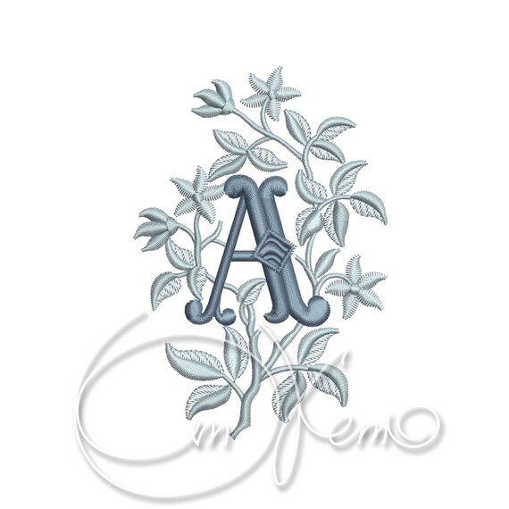 Machine Embroidery Design Capital Letter A Digitized Antique - Etsy