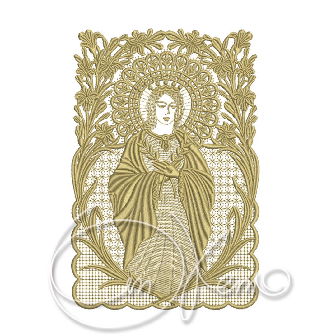MACHINE EMBROIDERY DESIGN - Mother of God Embroidery Design, Virgin ...