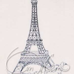 Machine Embroidery Design - Eiffel Tower Design Paris Digitized City ...