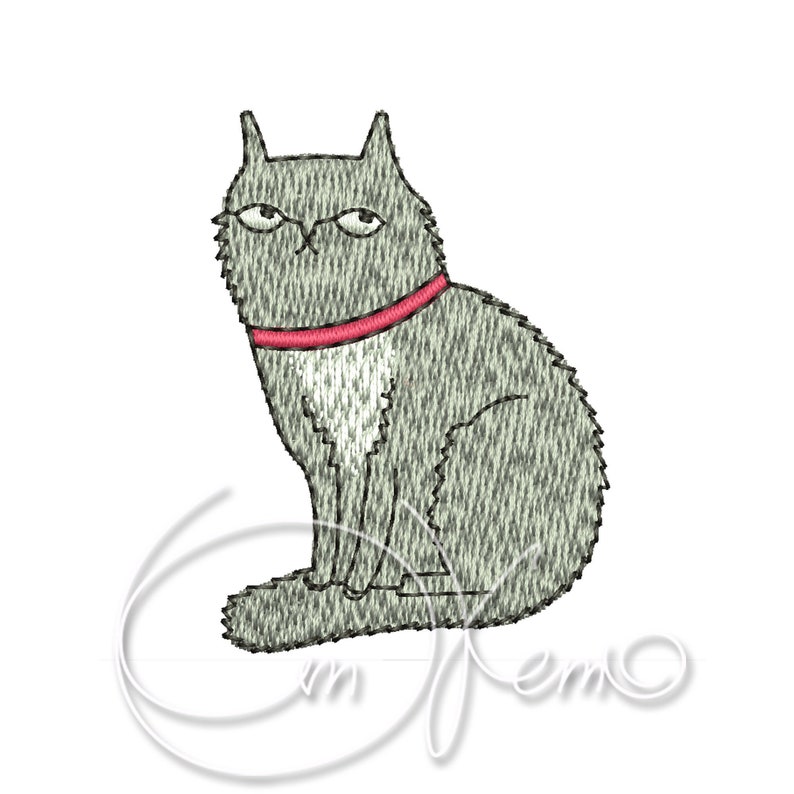 Machine Embroidery Design Kitty Gray Cat Kitten Digitized PES - Etsy