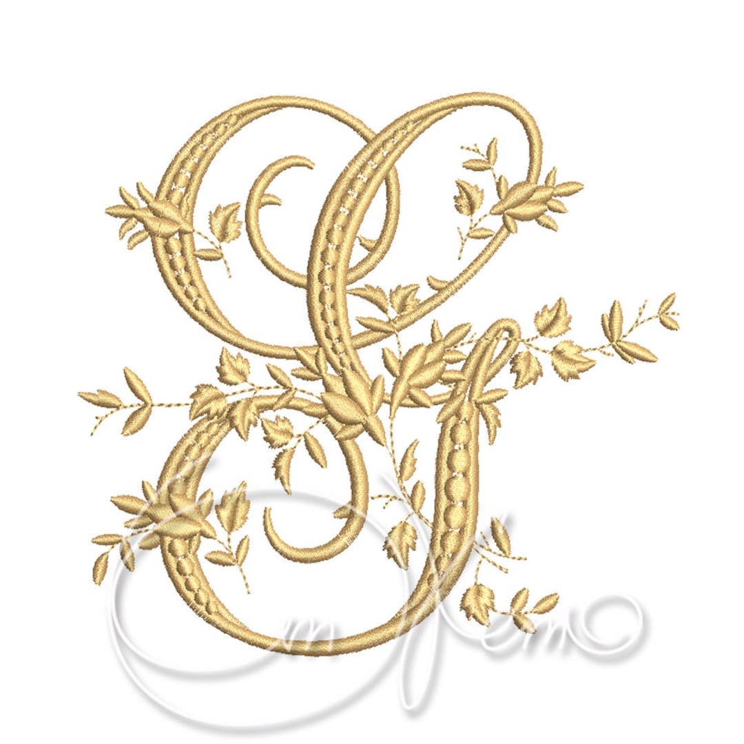 Machine Embroidery Design Capital Letter G Digitized Victorian Alphabet ...