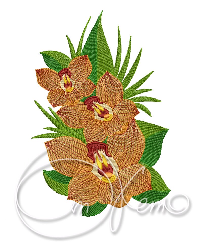 MACHINE EMBROIDERY FILE - Orhids - Etsy