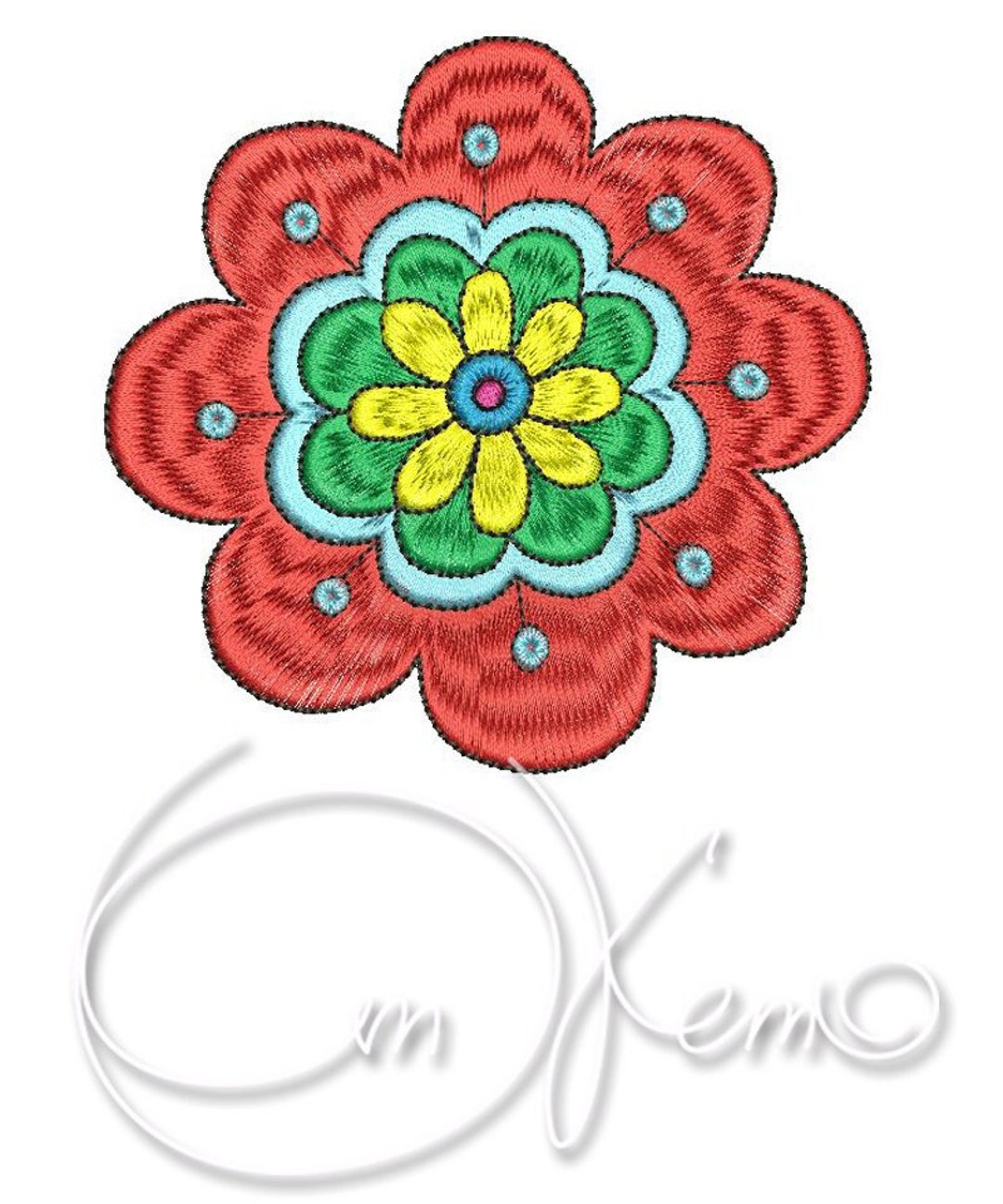 MACHINE EMBROIDERY FILE Flower - Etsy