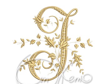 Letter J Embroidery - Etsy