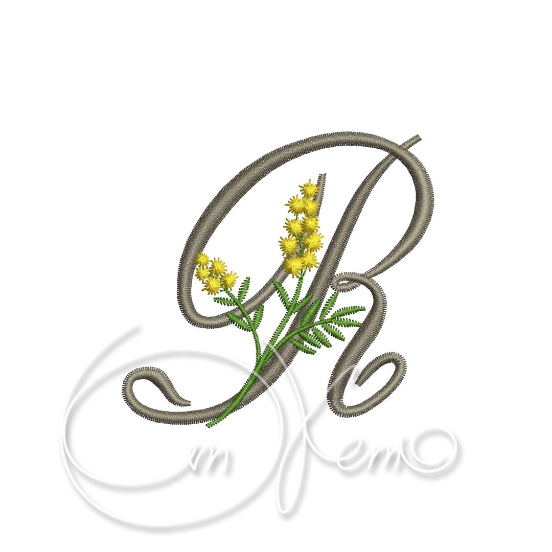 Machine Embroidery Design Capital Letter R Digitized Mimosa Alphabet ...