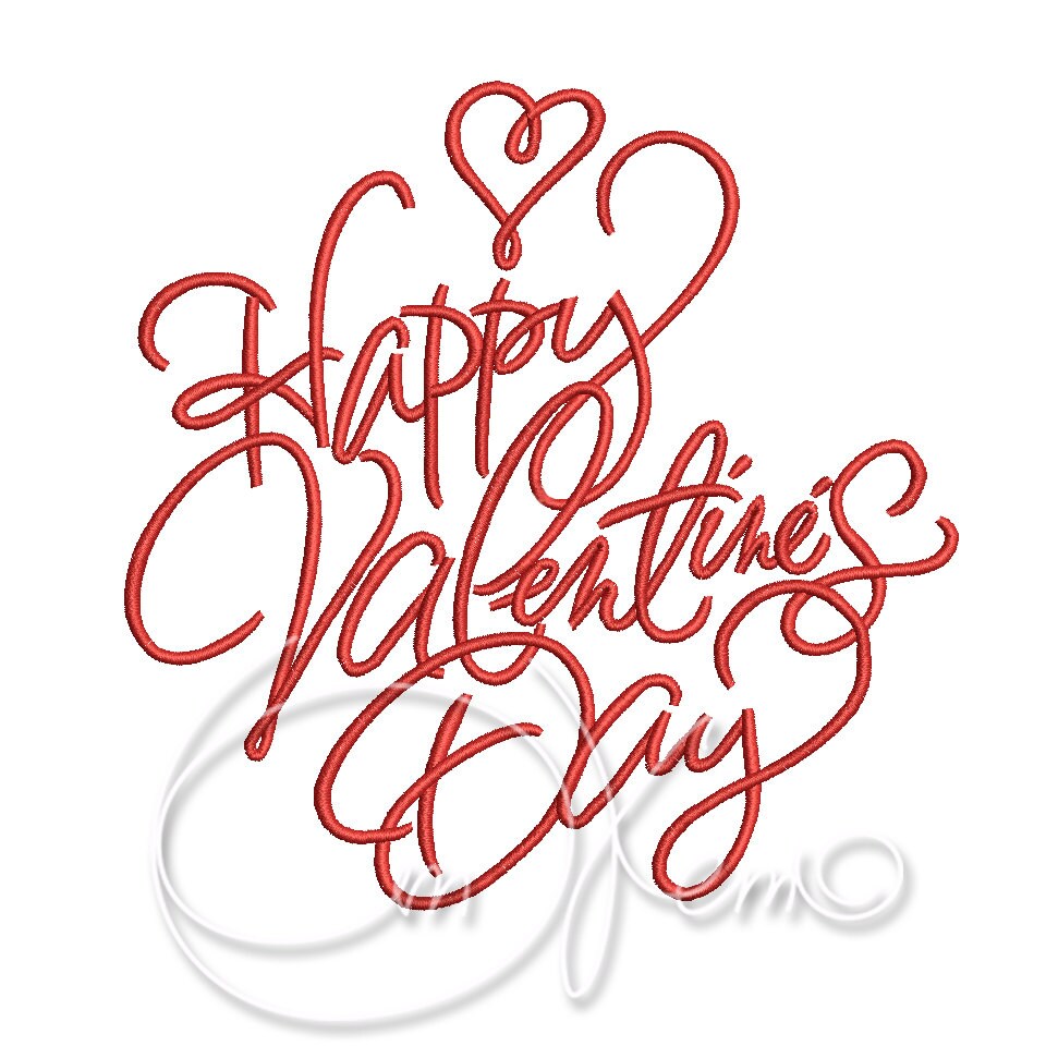 MACHINE EMBROIDERY DESIGN Happy Valentine's Day | Etsy