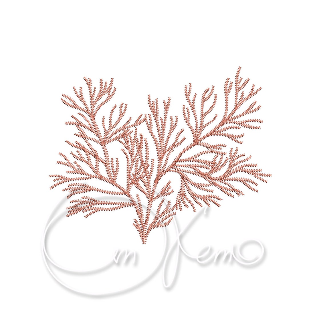 Machine Embroidery Design - Coral, Sea Style Nautical, Ocean Fish 4x4 ...