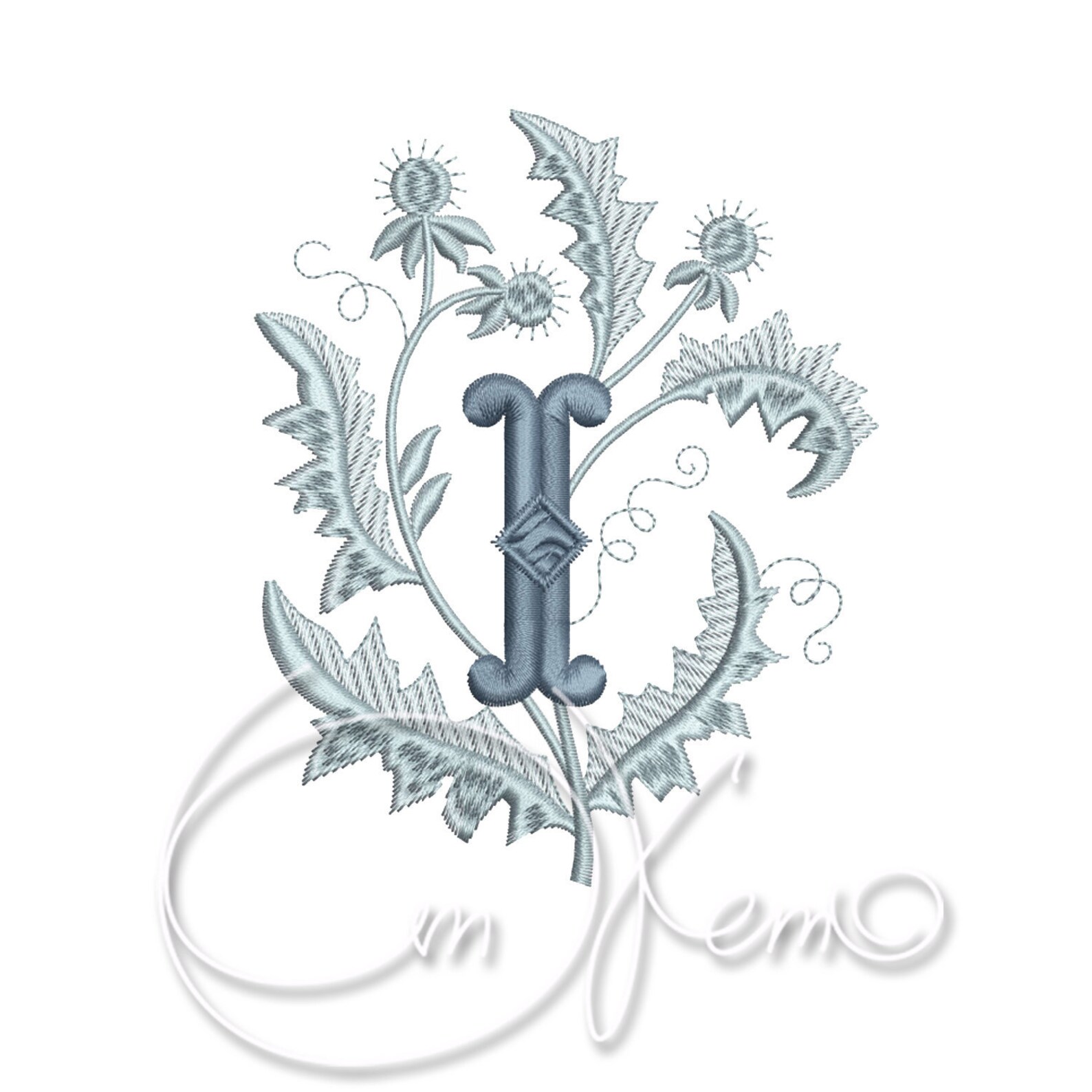 MACHINE EMBROIDERY DESIGN Monogram Letter I 4x4 7x5 | Etsy