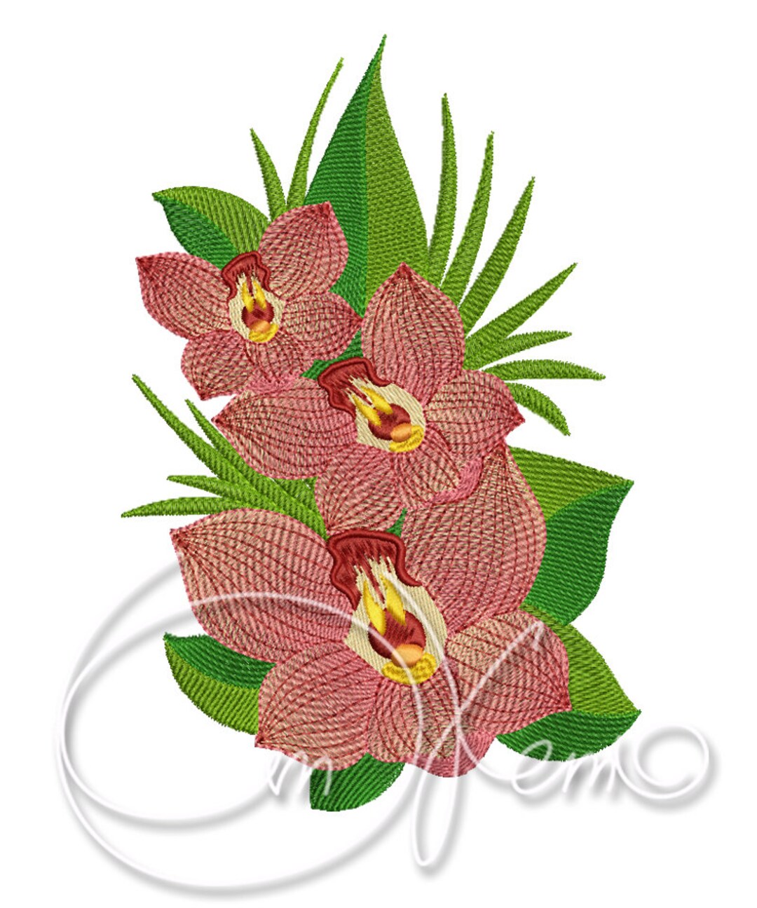 MACHINE EMBROIDERY FILE - Orhids - Etsy
