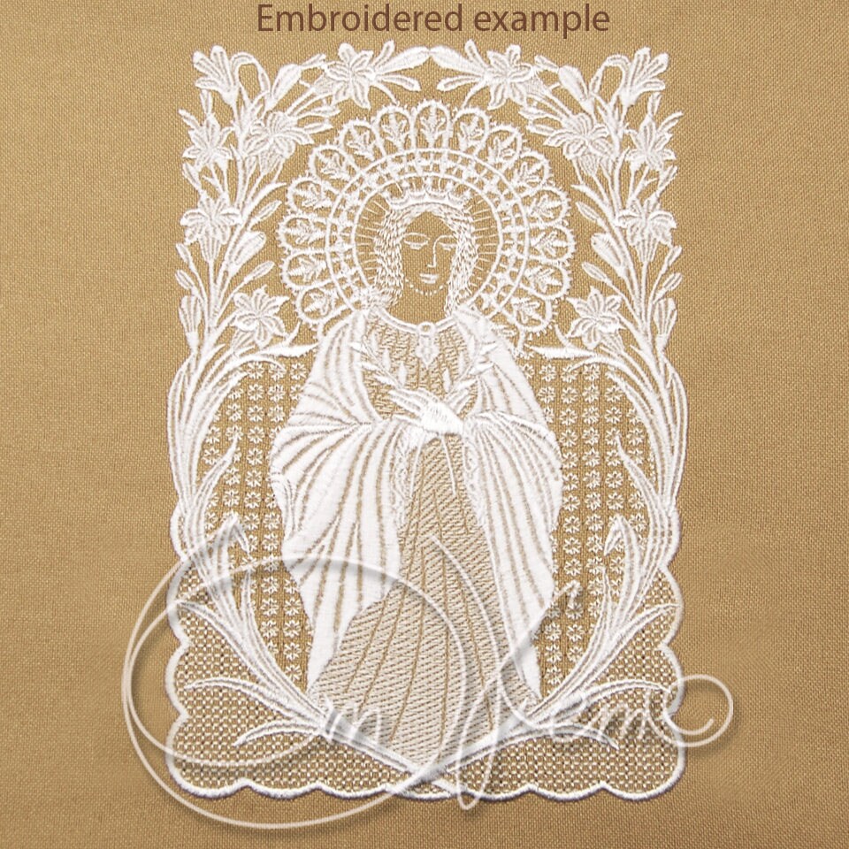 MACHINE EMBROIDERY DESIGN - Mother of God Embroidery Design, Virgin ...