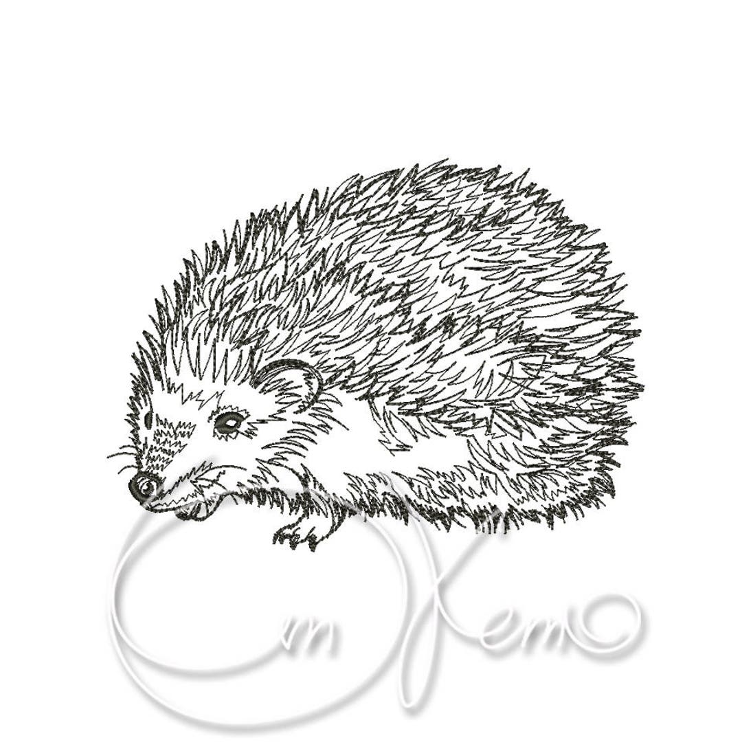 MACHINE EMBROIDERY DESIGN - Hedgehog - Etsy