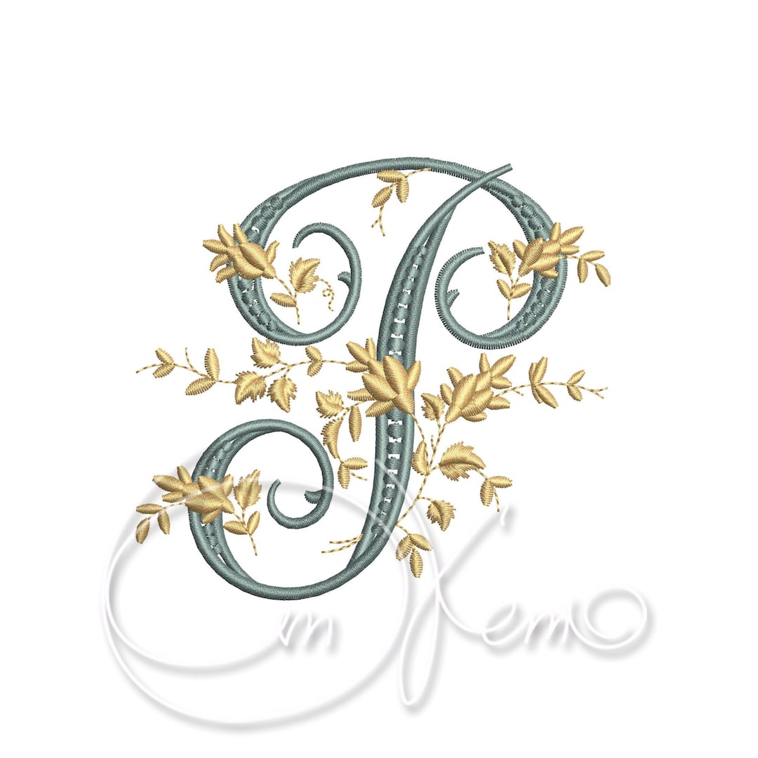 Machine Embroidery Design Capital Letter P Digitized Victorian Alphabet ...