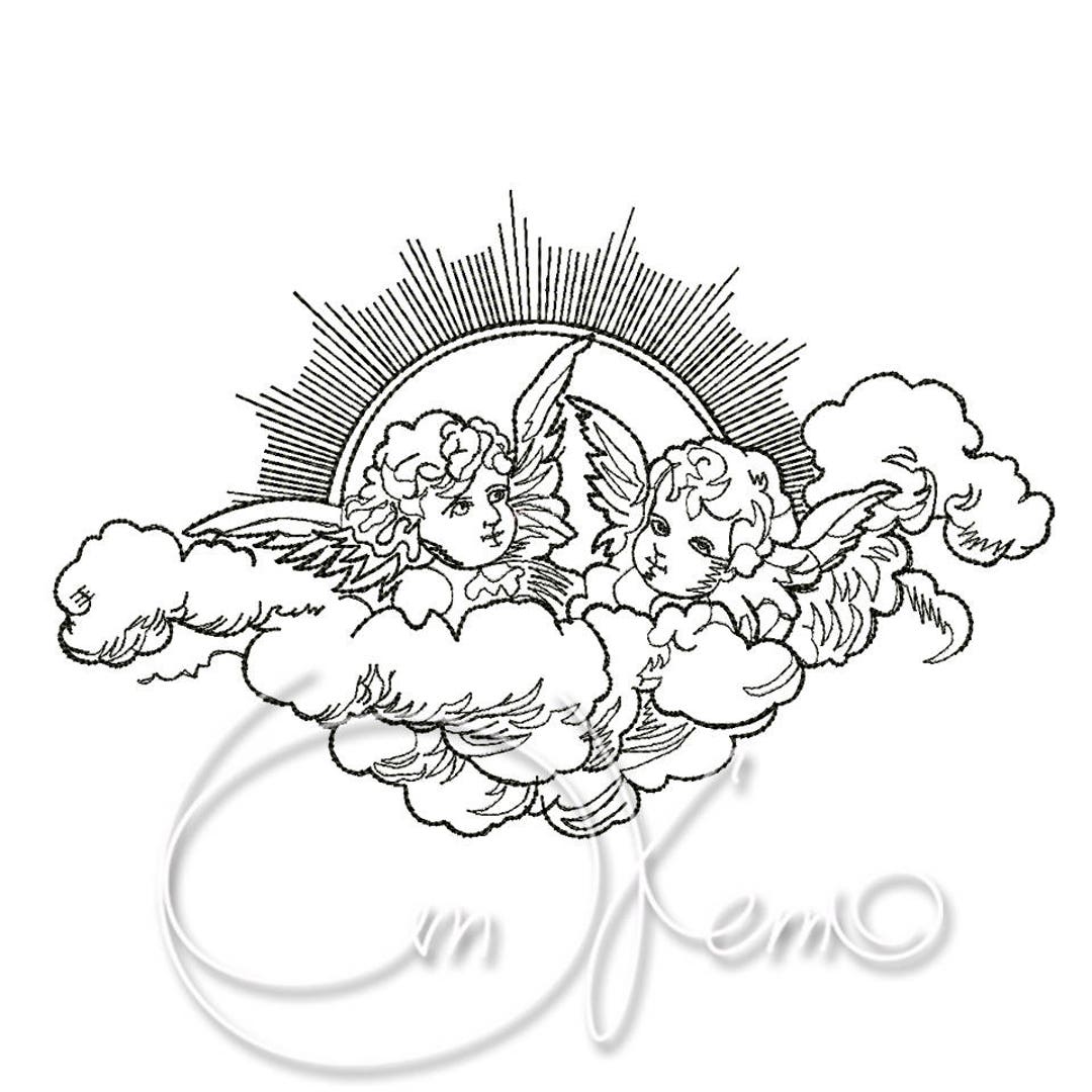 MACHINE EMBROIDERY DESIGN - Angels - Etsy