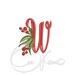 Machine Embroidery Design - Letter W, Christmas Initials, Jingle Bells ...