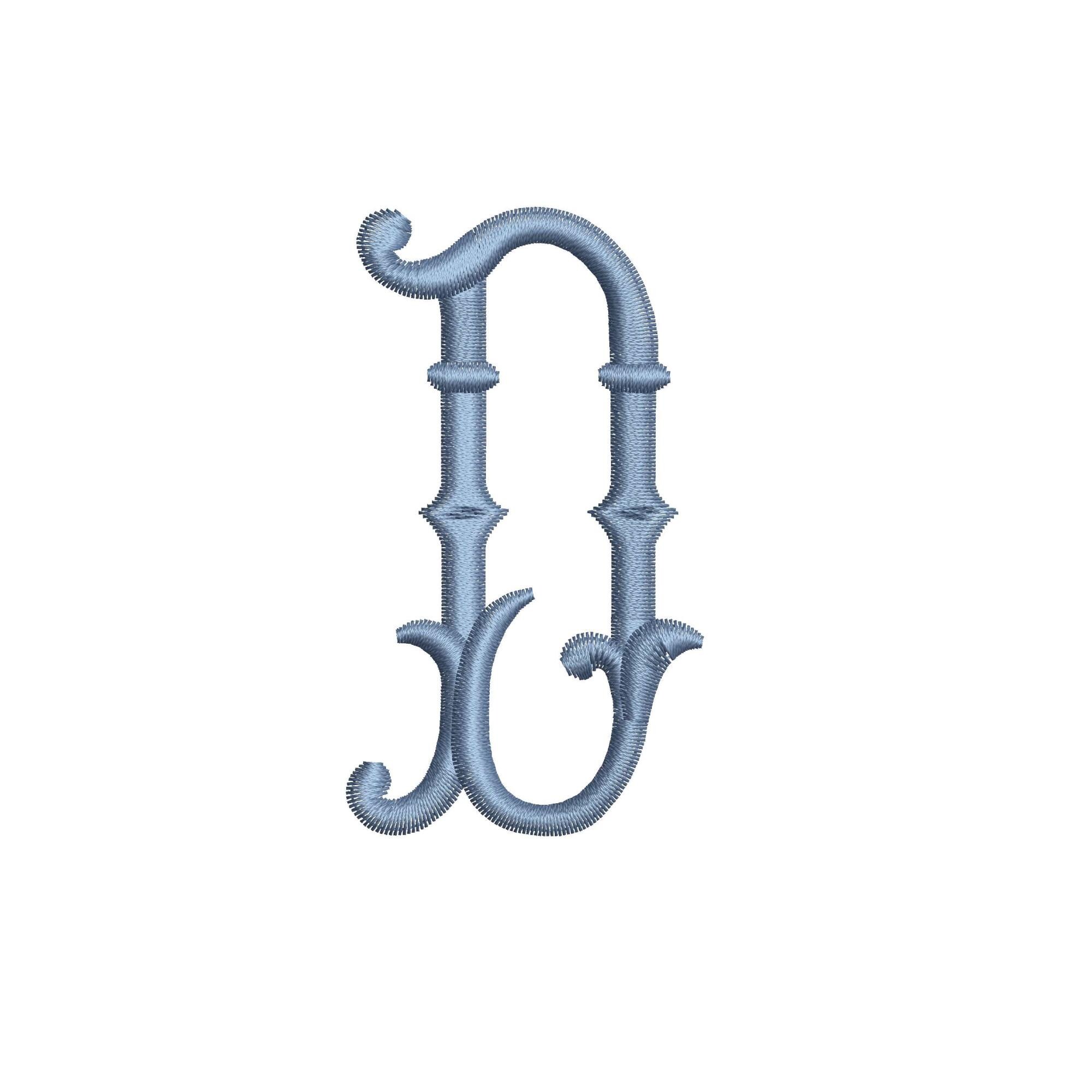 MACHINE EMBROIDERY DESIGN - Letter D, Vintage Letter Embroidery Design ...