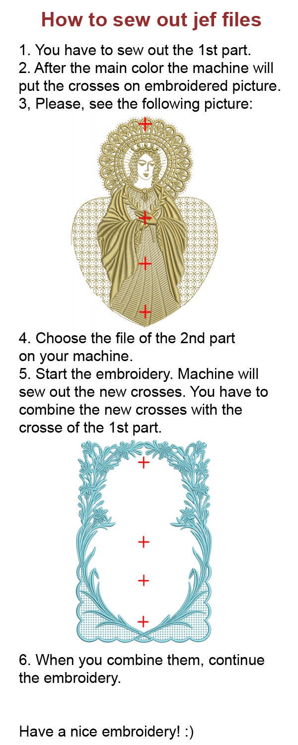 MACHINE EMBROIDERY DESIGN - Mother of God Embroidery Design, Virgin ...