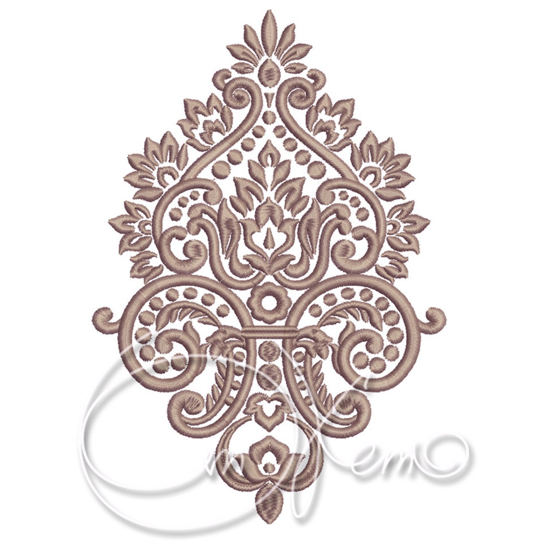 MACHINE EMBROIDERY DESIGN - Damask Element, Victorian Design, Victorian ...